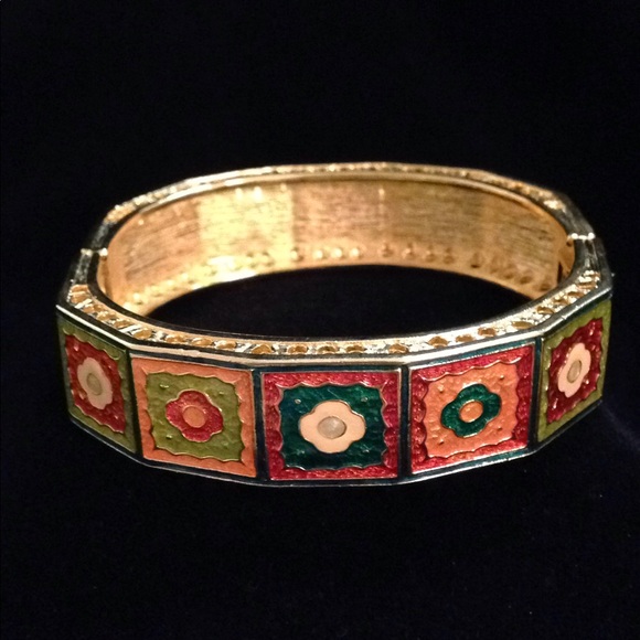 Joan Rivers | Jewelry | Rare Joan Rivers Enamel Flowered Bangle ...